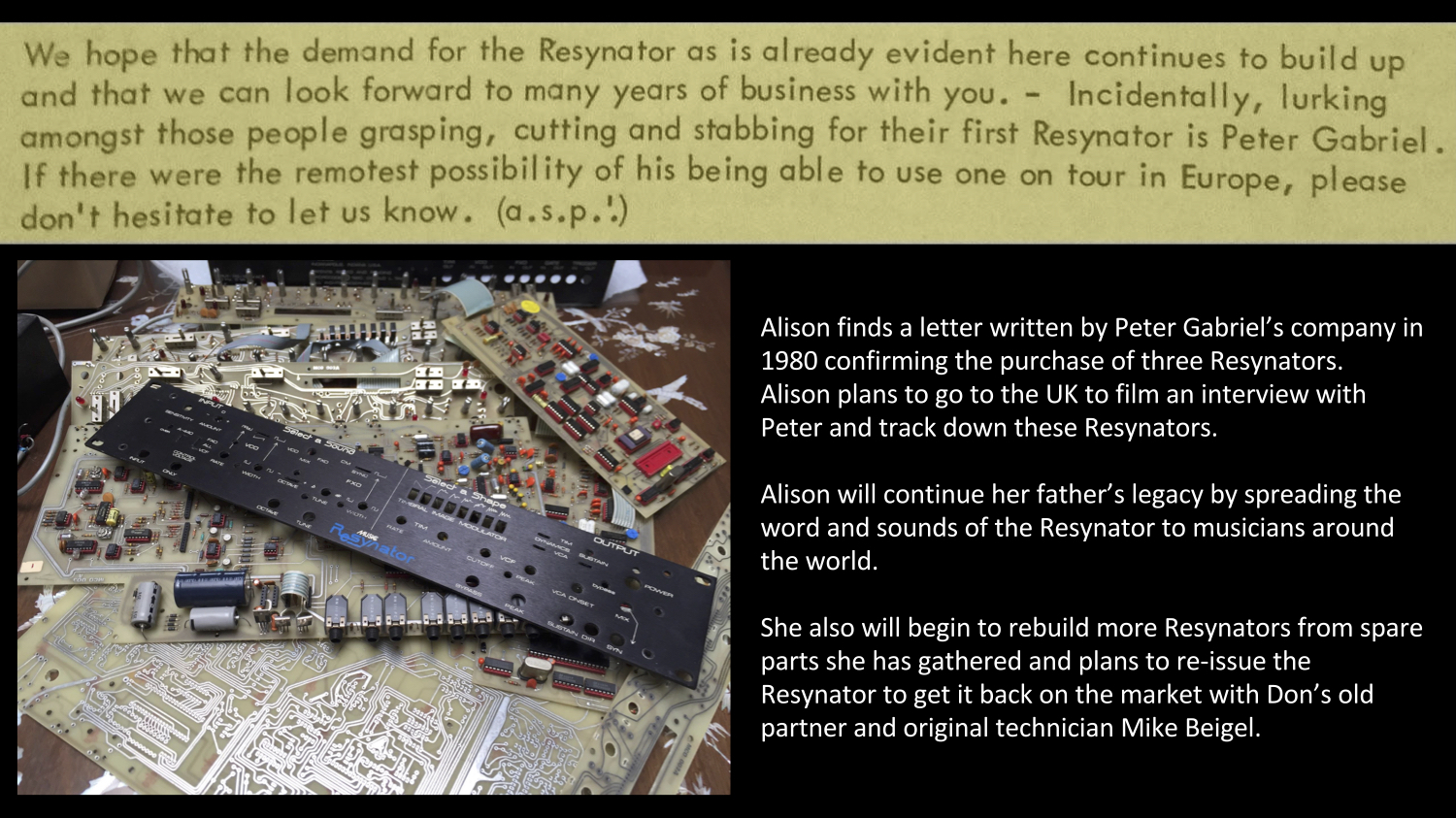 Family Matters: The Resonance of the Resynator