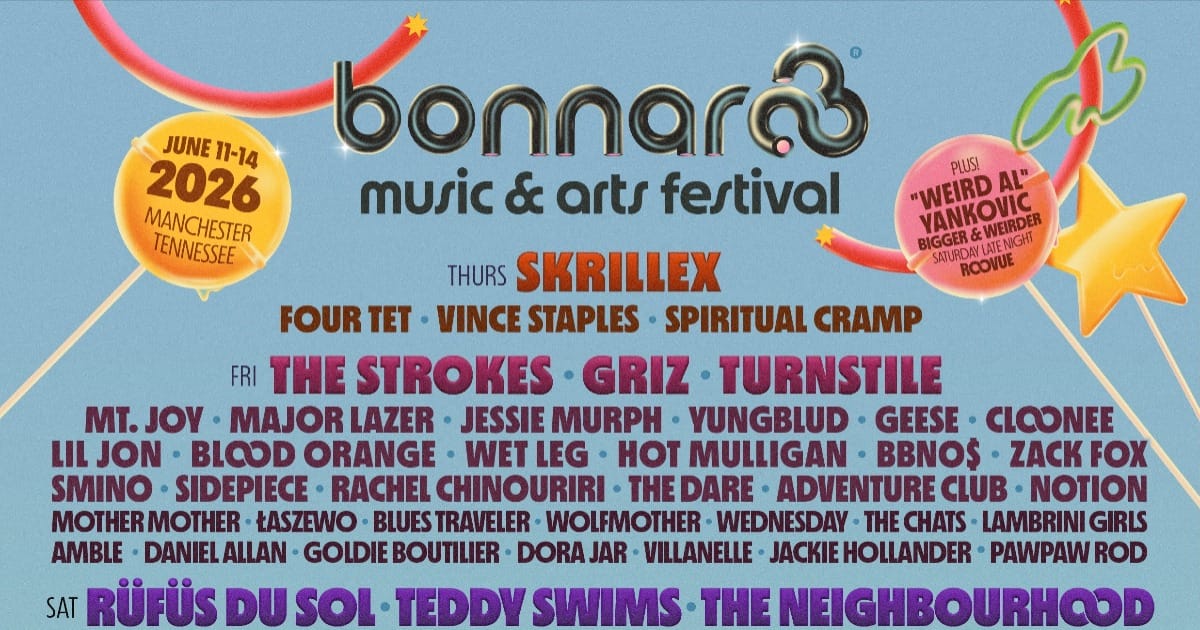 Bonnaroo Music & Arts Festival Announces 2026 Lineup